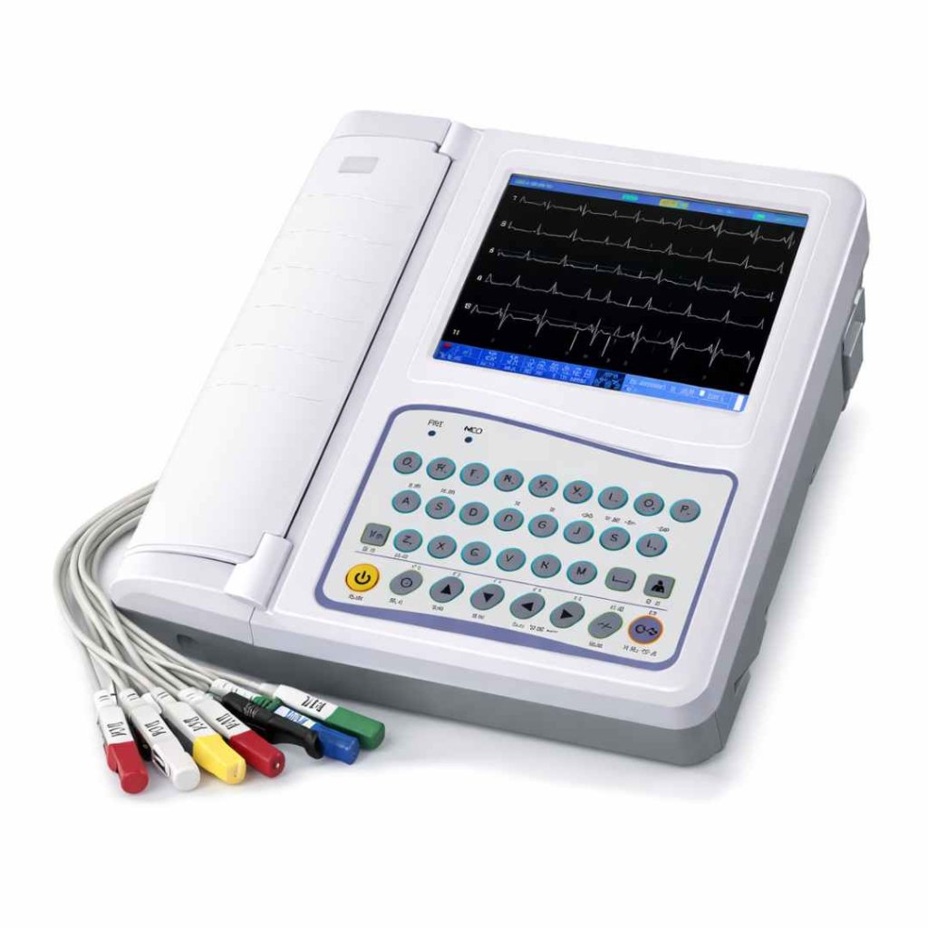 Electrocardiogram (ECG) machine (12-channel, color screen) - Medocal ...